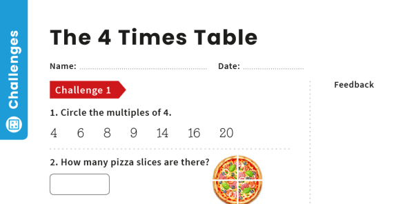 4 Times Table Teaching and Revision Pack | Plazoom