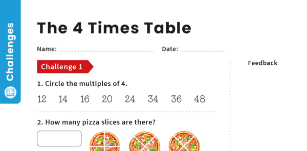 4 Times Table Teaching and Revision Pack | Plazoom
