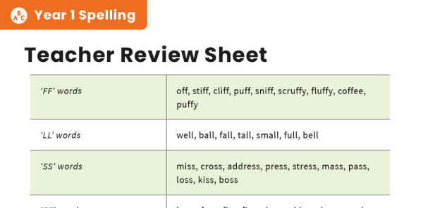 Year 1 Spellings and Patterns – Word Cards and Activities Pack | Plazoom