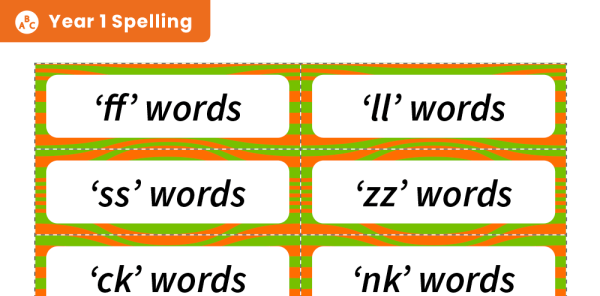 Year 1 Spellings and Patterns – Word Cards and Activities Pack | Plazoom