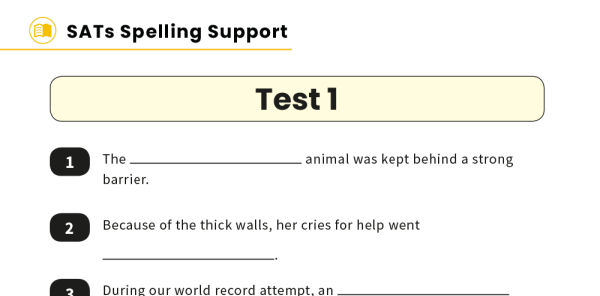SATs Practice Papers - Year 5 Spellings | Plazoom