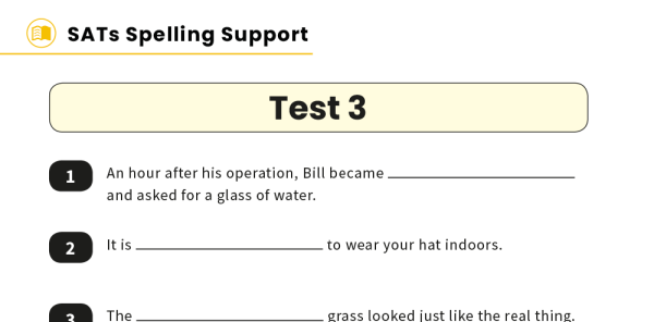 SATs Practice Papers - Year 5 Spellings | Plazoom