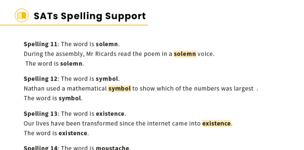 SATs Practice Papers - Year 5 Spellings | Plazoom
