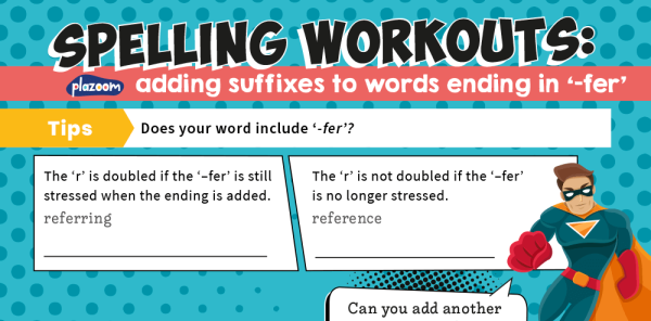 Year 5 and 6 Spelling Words Ending in ‘-fer’ Suffix – KS2 Spelling ...