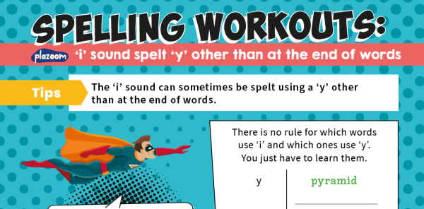Year 3 and 4 ‘i’ Sound Spelt ‘y’ Worksheets – KS2 Spelling Workouts ...