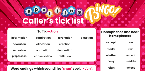 Year 4 Spelling Bingo – KS2 Spelling Games | Plazoom