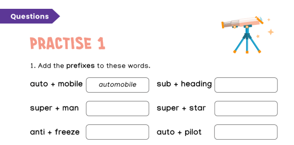 3.5 Year 3: W - formation of nouns using a range of prefixes [for ...