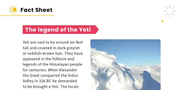 The Abominable Snowman – KS2 Reading Comprehension Worksheets ...