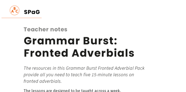 Year 4 Fronted Adverbials KS2 Grammar Burst Worksheets and Lesson Pack ...