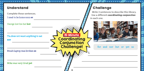 Coordinating Conjunctions KS2 – Year 3 SPaG Worksheets | Plazoom