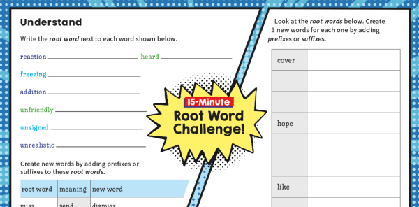 Year 3 Root Words and Word Families KS2 SPaG Worksheets | Plazoom