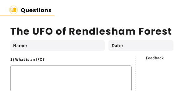 The UFO of Rendlesham – KS2 Reading Comprehension Worksheets ...