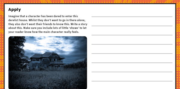 Show not Tell – KS2 Creative Writing Features Challenge Mat Worksheets ...