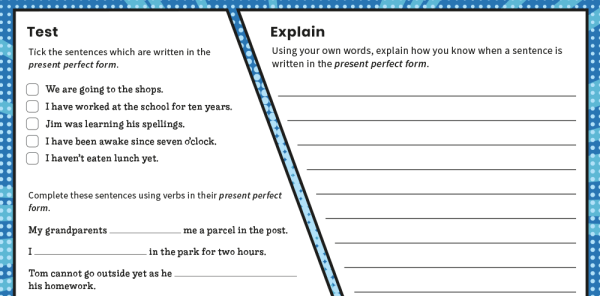 Year 3 Present Perfect Tense SPaG Worksheets | Plazoom