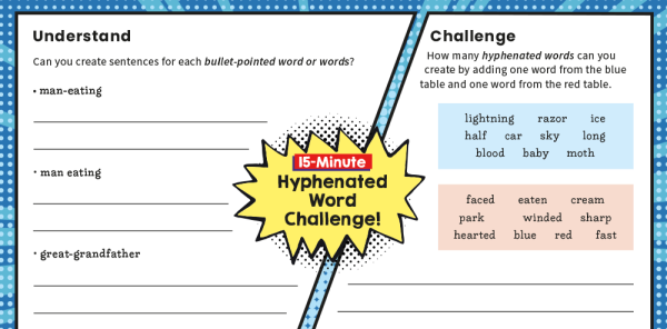 Hyphenated Words KS2 – Year 6 SPaG Worksheets | Plazoom