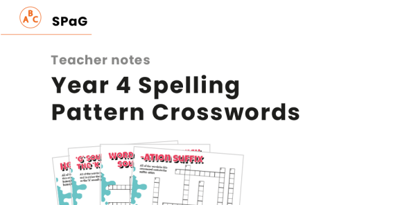 Year 4 Spellings Patterns Worksheets – KS2 Crossword Pack | Plazoom