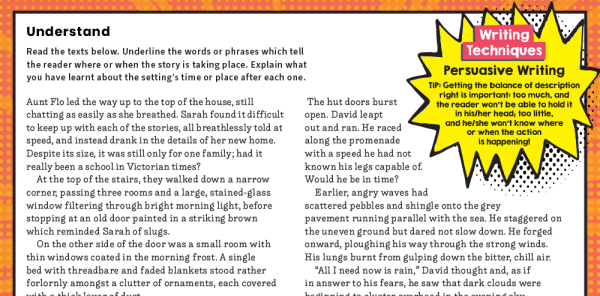 Story Setting Descriptions – KS2 Writing Features Challenge Mat ...