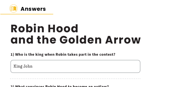 Robin Hood and the Golden Arrow – KS2 Reading Comprehension Worksheets ...