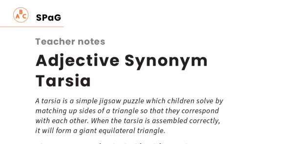 KS2 Adjective Synonyms Tarsia Puzzle Worksheets | Plazoom