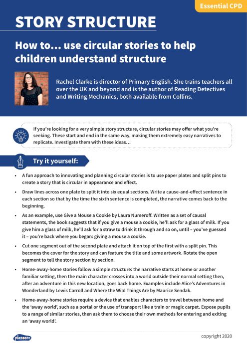 use circular stories to help children understand structure CPD | Plazoom