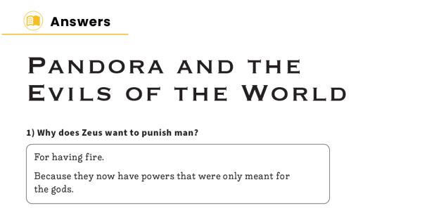 Pandora and the Evils of the World – KS2 Reading Comprehension ...