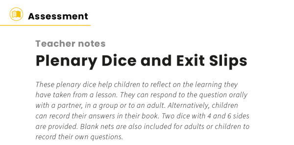 Plenary Dice and Exit Slips for Feedback and Progress | Plazoom