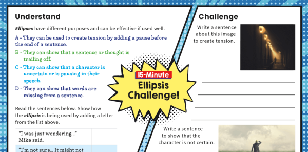 Year 6 How to Use an Ellipsis SPaG Worksheets | Plazoom