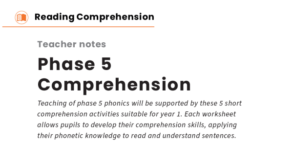 Year 1 Phase 5 Phonics – Reading Comprehension Worksheets Bundle 3 ...