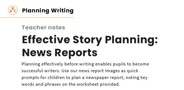 KS2 Newspaper Reports – Effective Story Planning Writing Worksheets ...