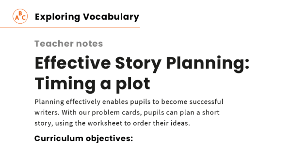 KS2 Timing a plot – Effective Story Planning Writing Worksheets | Plazoom