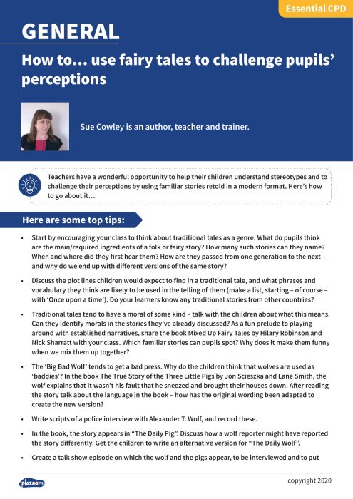 use fairy tales to challenge pupils’ perceptions CPD | Plazoom