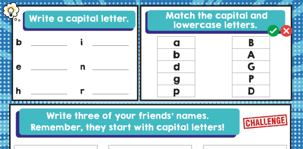 Year 1 Capital Letters – KS1 Grammar Activities Pack | Plazoom