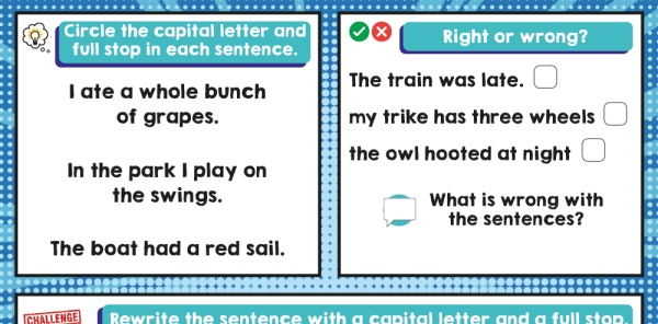 Year 1 Capital Letters and Full Stops – KS1 Grammar Activities Pack ...