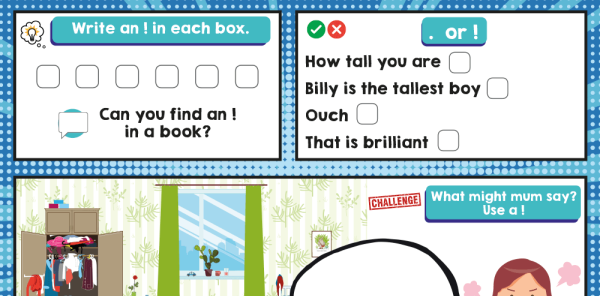 Year 1 Exclamation Marks – KS1 Grammar Activities Pack | Plazoom