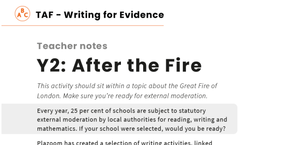 Year 2 SATs – ‘Great Fire of London’ KS1 Writing Assessment Resource ...