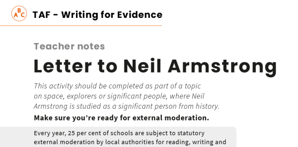 Year 2 SATs - ‘A Letter to Neil Armstrong’ KS1 Writing Assessment ...