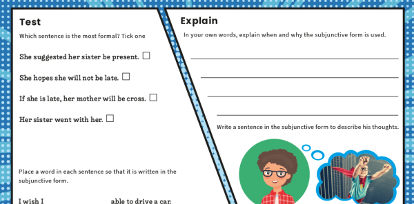 Subjunctive Form KS2 – Year 6 SPaG Worksheets | Plazoom