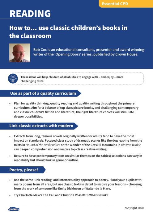 use classic children’s books in the classroom CPD | Plazoom