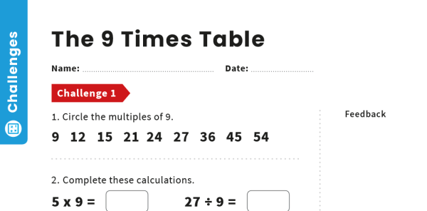 9 Times Table Teaching and Revision Pack | Plazoom
