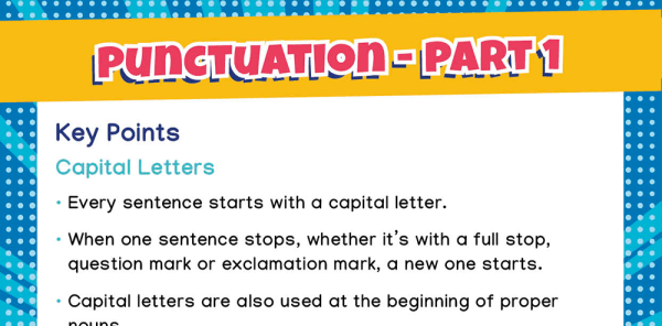 Year 1 and 2 Punctuation Pack Part 1 – KS1 SATs Grammar Recap | Plazoom