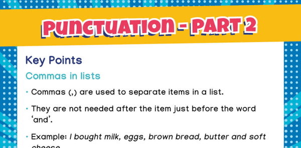 Year 1 and 2 Punctuation Pack Part 2 – KS1 SATs Grammar Recap | Plazoom