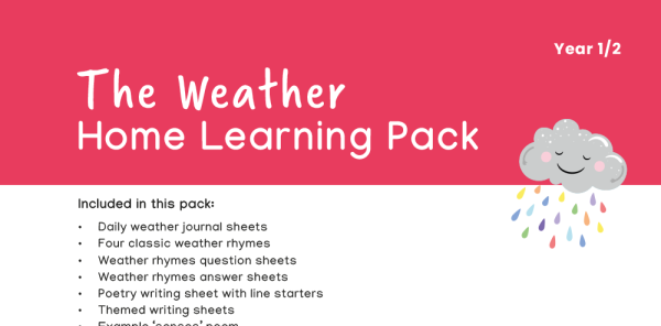 Year 1 and 2 The Weather – KS1 Home-Learning Pack | Plazoom