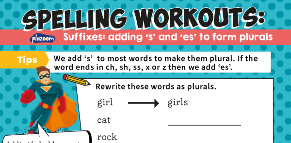 Year 1 Plurals Worksheets – KS1 Adding the suffixes ‘-s’ and ‘-es’ to ...