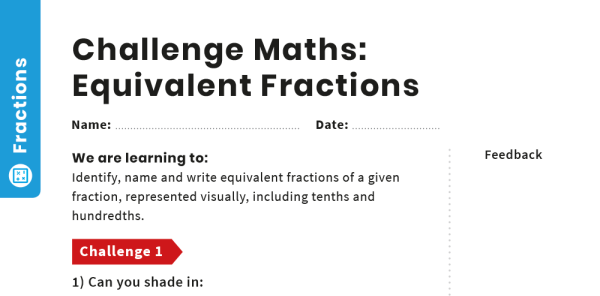 Equivalent Fractions: Year 5 – Fractions – Maths Challenge | Plazoom