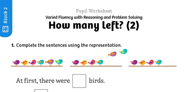 White Rose Maths: Year 1 Autumn Term – Block 2: How many left? (2 ...