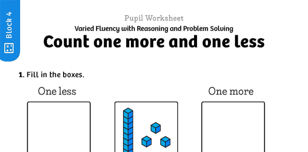 White Rose Maths: Year 1 Autumn Term – Block 4: Count one more and one ...