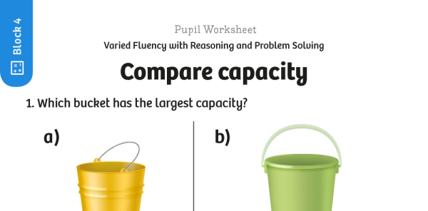 White Rose Maths: Year 1 Spring Term – Block 4: Compare capacity maths ...
