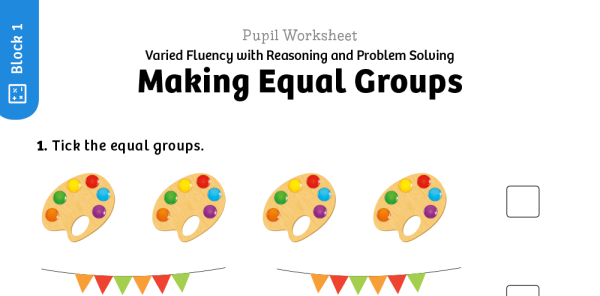 White Rose Maths: Year 1 Summer Term – Block 1: Making equal groups ...
