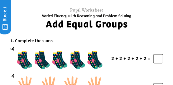 White Rose Maths: Year 1 Summer Term – Block 1: Add equal groups maths ...