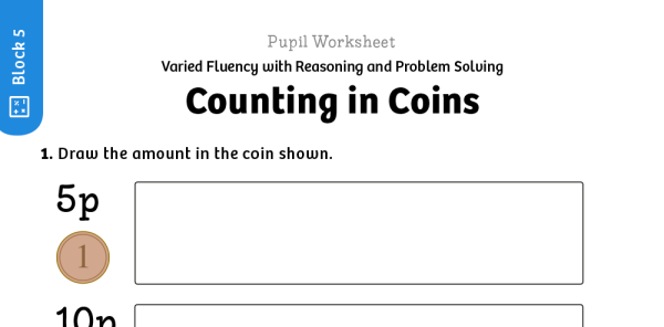 White Rose Maths: Year 1 Summer Term – Block 5: Counting in coins maths ...